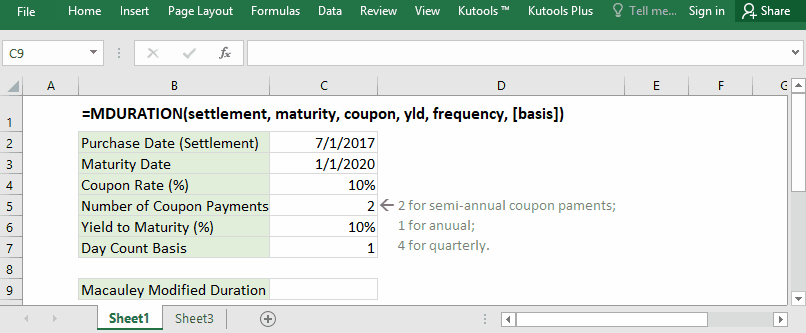 How To Use Mduration Function In Excel