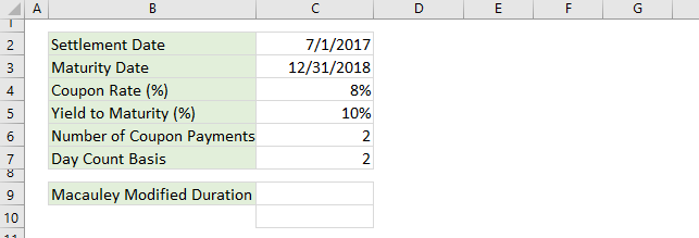 Excel에서 MDURATION 기능을 사용하는 방법은 무엇입니까?