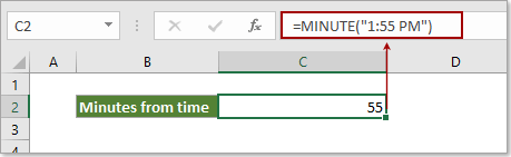 How to use MINUTE function in Excel?
