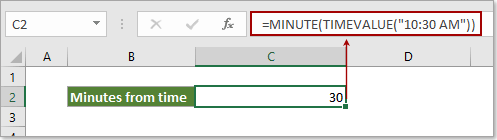 How to use MINUTE function in Excel?