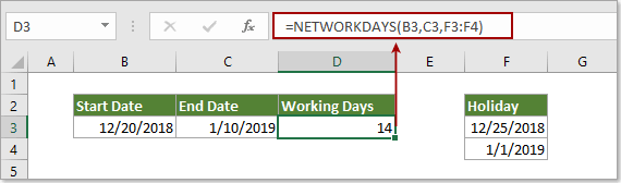 How To Use Networkdays Function In Excel 4844