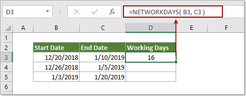 How to use NETWORKDAYS function in Excel?