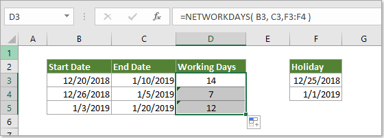 How to use NETWORKDAYS function in Excel?