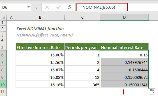 How to use the Excel NOMINAL function?