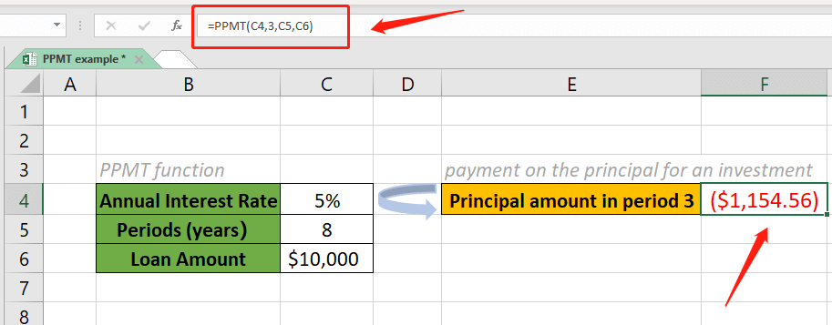 Excel PPMT Function