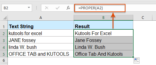 Excel PROPER Function