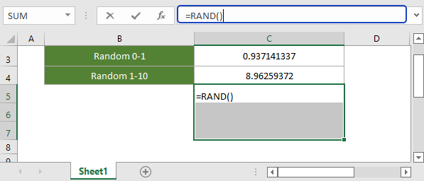 Comment utiliser la fonction Excel RAND
