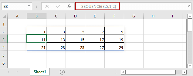 Cómo usar la función SECUENCIA de Excel