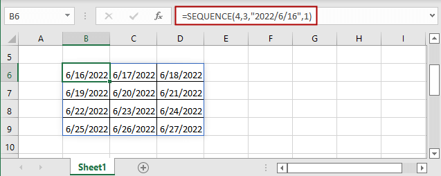 Cómo usar la función SECUENCIA de Excel
