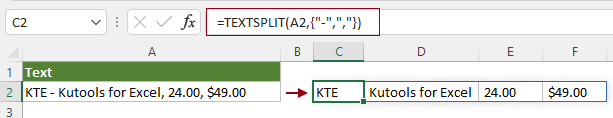 Excel Textsplit Function