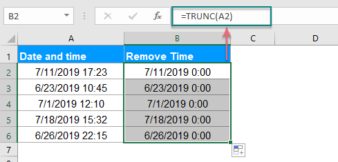 Excel TRUNC Function