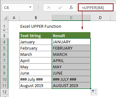 Excel에서 UPPER 기능을 사용하는 방법은 무엇입니까?