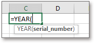 How to use the Excel YEAR function