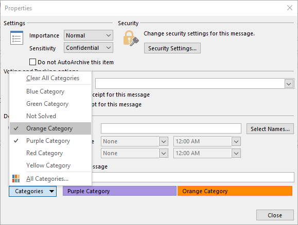 Email Tags - Flags, Categories, Importance Levels, or Sensitivity Levels