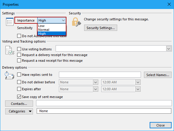 Email Tags - Flags, Categories, Importance Levels, or Sensitivity Levels