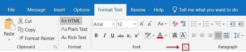 Text Outline - Format Text Effects