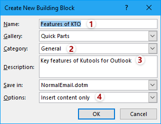 Quick Parts in Outlook