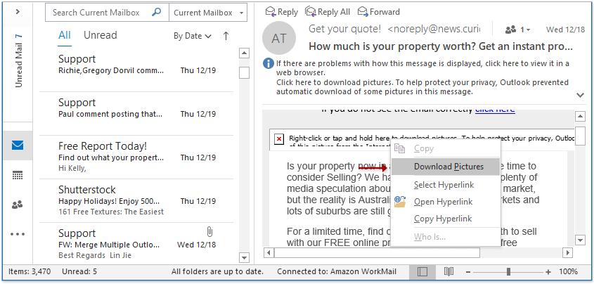 Read Emails In The Reading Pane