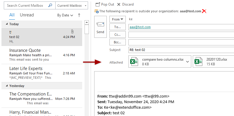 Reply Emails in Outlook