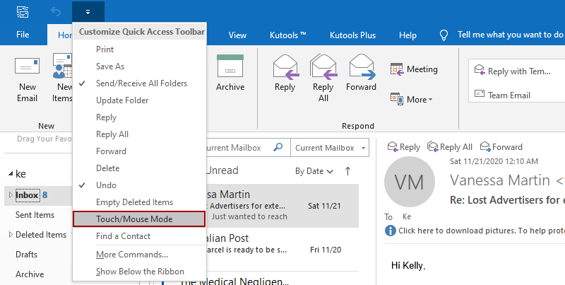 Reply Emails in Outlook