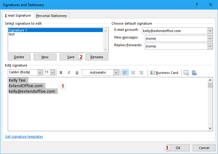 Email Signatures in Outlook