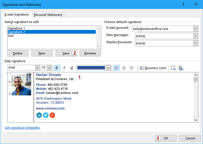 Email Signatures in Outlook