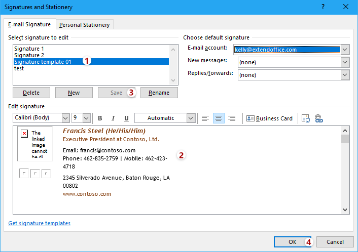 Email Signatures in Outlook