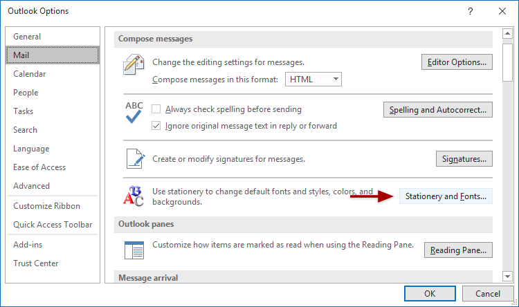 Email Theme or Stationery in Outlook