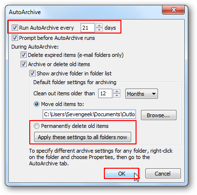 How to Set Up the Auto Archive in Outlook?