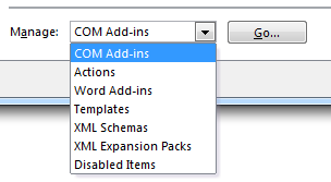 Office 2010 add-ins manager: how to enable, disable,add or remove add-ins?