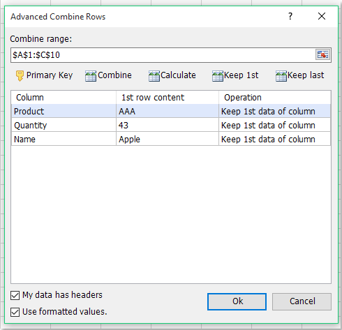 Quickly combine rows based on same value in Excel