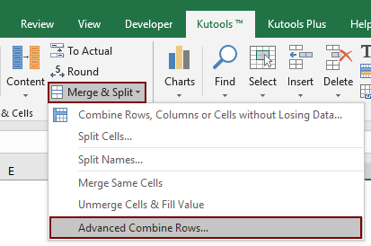 Quickly combine rows based on same value in Excel