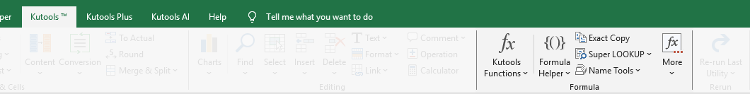 Kutools para Excel lista de todas las características