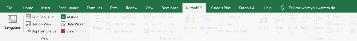 Kutools para Excel lista de todas las características
