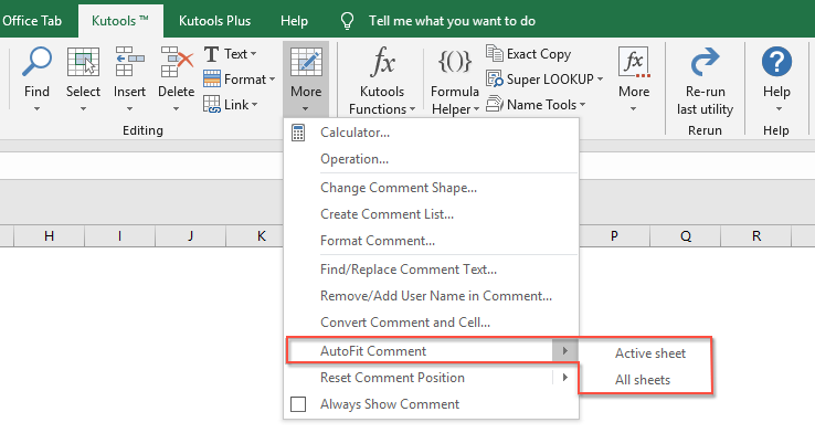 Automatically resize comment boxes to fit the contents in Excel
