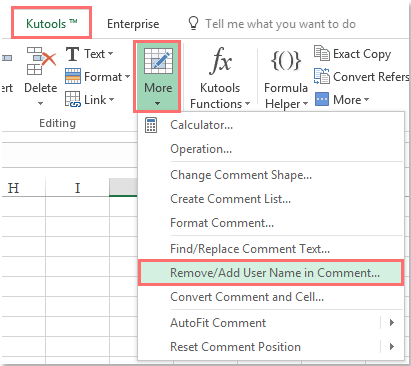 Quickly modify and manager multiple cell comments in Excel