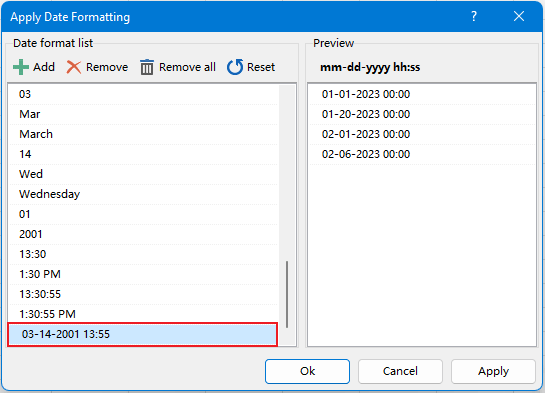 Quickly change date format in Excel