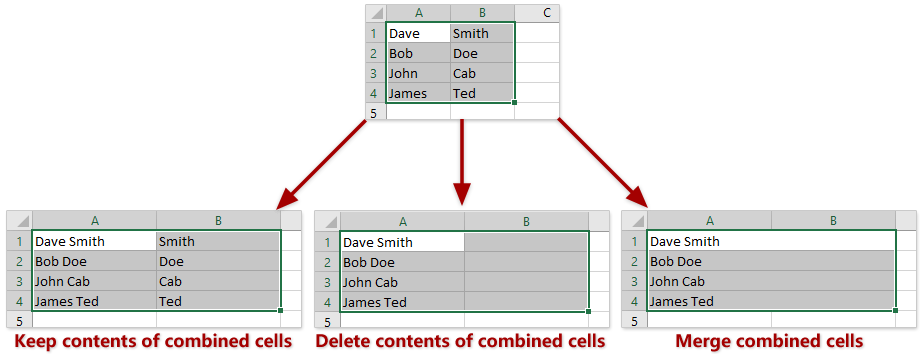 Quickly Combine Merge Multiple Columns Or Rows In Excel