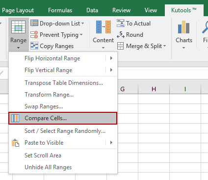 Easily compare two ranges of cells if they are equal or different in Excel