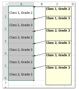 Quickly convert between cell contents and comments in Excel