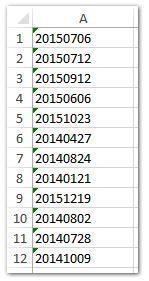 Quickly identify and convert date format in Excel