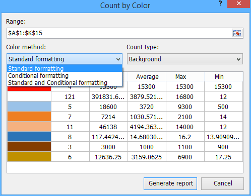 Quickly calculate cells value based on cell background or shading color ...