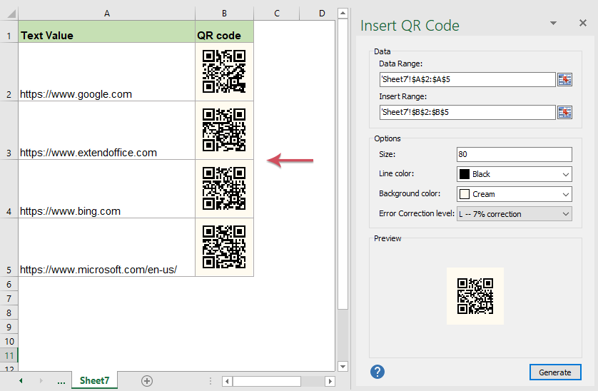 Excel QR 