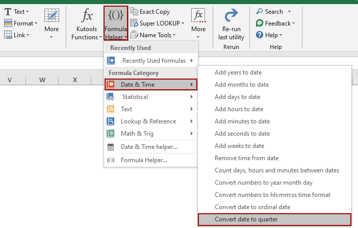 Quickly Convert Date to Quarter in Excel with Kutools for Excel
