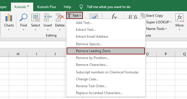 Quickly remove leading zeros from text string in Excel