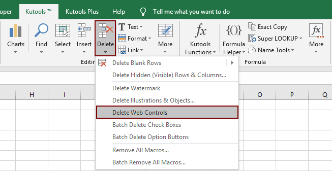 Quickly remove all html objects (such as checkbox) in Excel