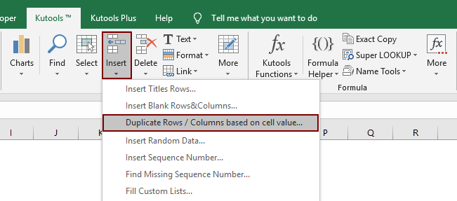 Quickly Duplicate Rows Or Columns Based On Cell Value In A Specific 