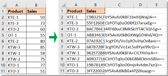 Easily encrypt and decrypt selected cell values or contents in Excel