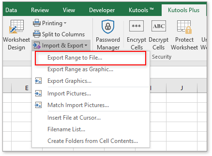Quickly export or save a range as CSV, HTML or Workbook in Excel
