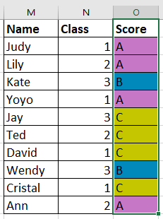 Quickly filter cells by the background color in Excel